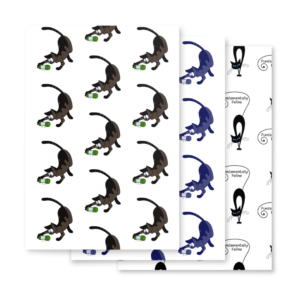 Wrapping paper sheets - foraging collection - Fundamentally Feline